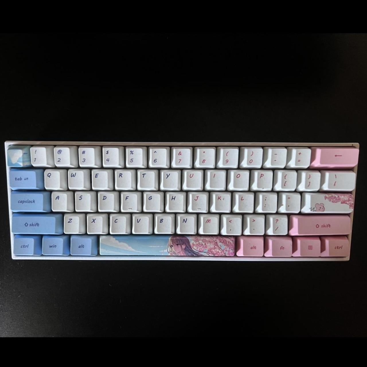 Sakura 3D keycaps Mechanical Gaming Keyboard K61... - Depop