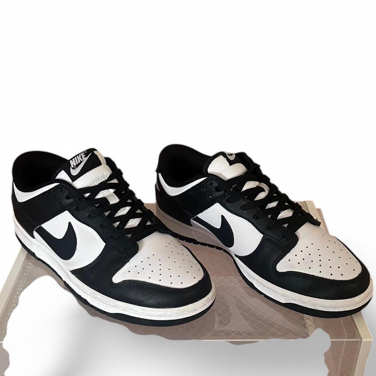 Nike Dunk Low Retro Panda trainers in black and... | Depop