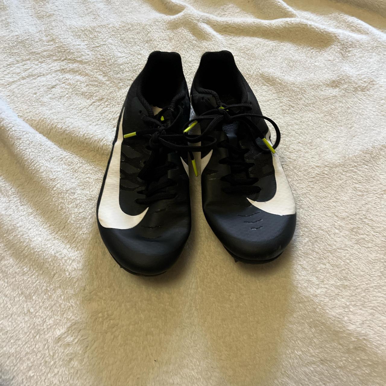 Nike black and white track spikes best for long... | Depop