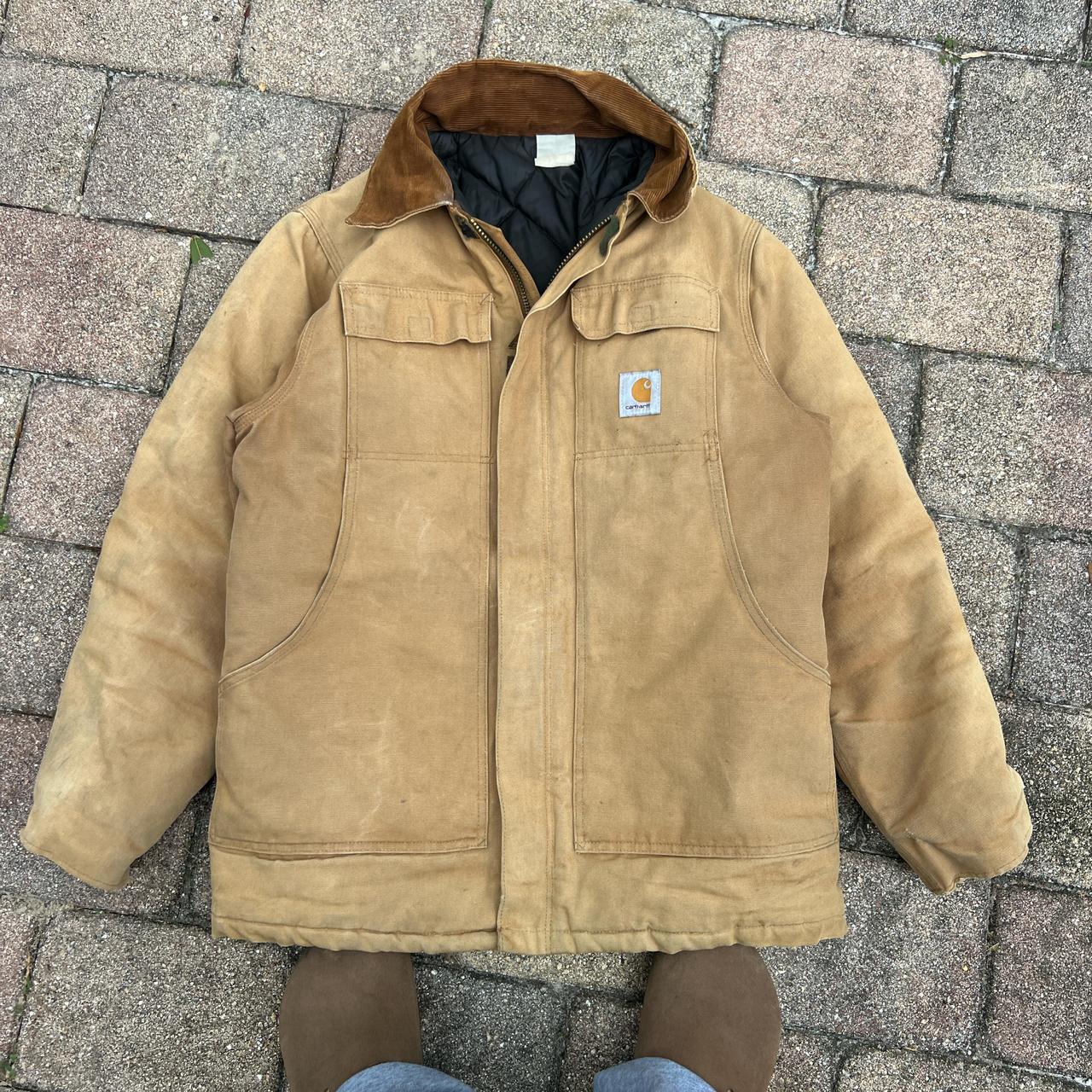 Tan Carhartt workwear jacket 🧥- size XL - Depop