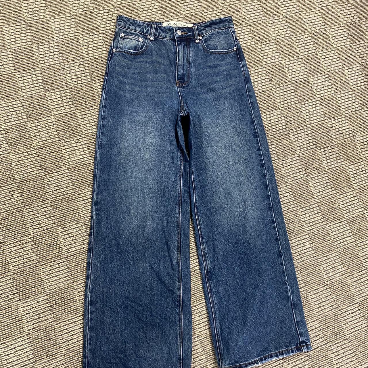 Non-Foya Navy Jeans Size: 30x30 but fits more like a... | Depop