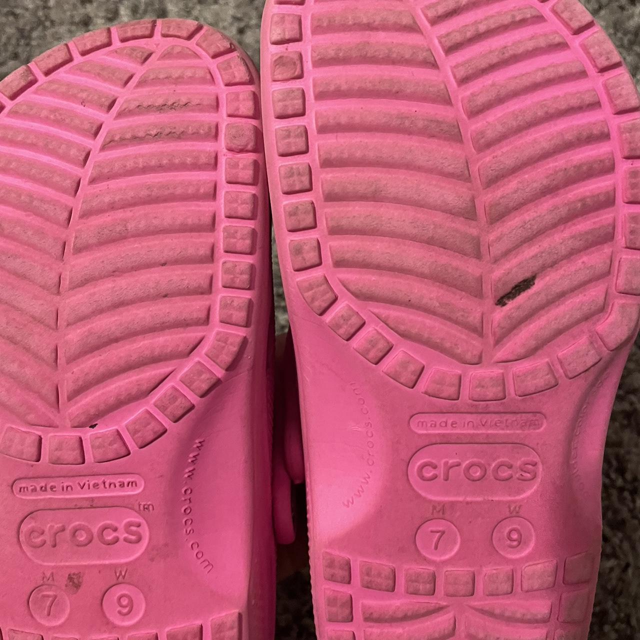 Pink crocs Women’s size:9 Men’s size:7 - Depop