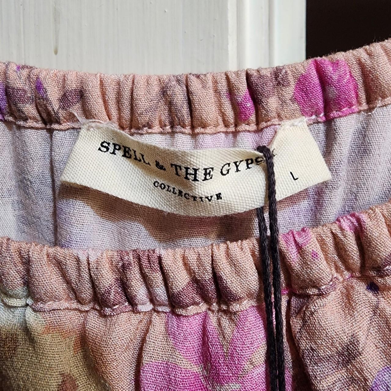 spell and gypsy wild bloom strappy midi dress blush... | Depop