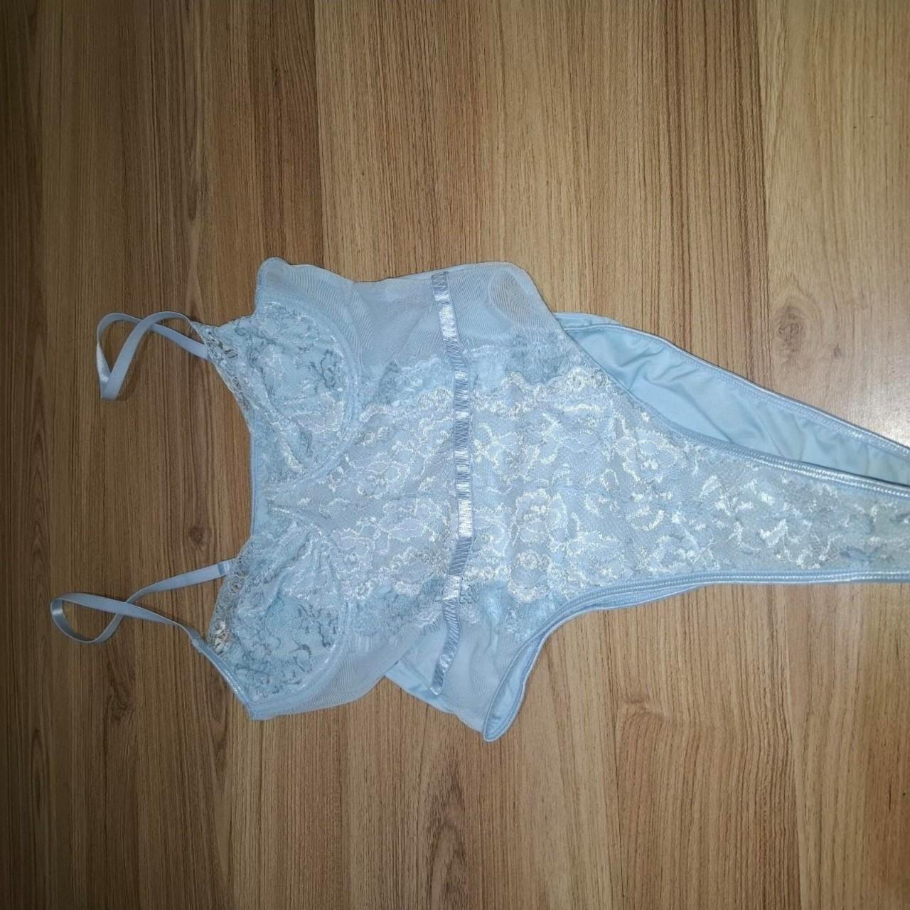 Beautiful baby blue bodysuit in excellent condition... | Depop