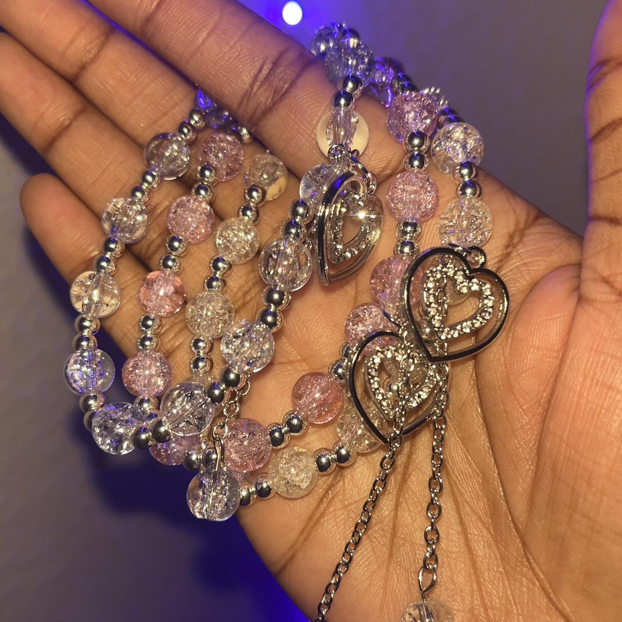silver heart bracelets ! (prob can't tell but... | Depop