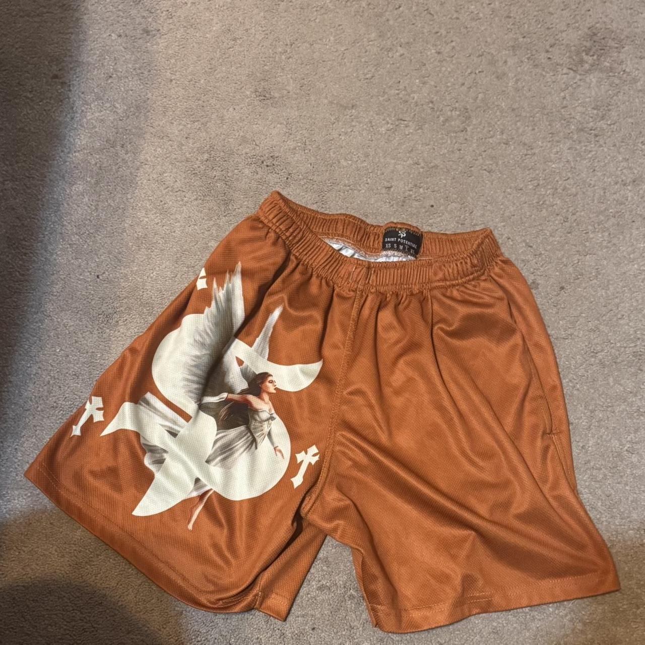 Saint Potential shorts Size: L No drawstrings The... | Depop
