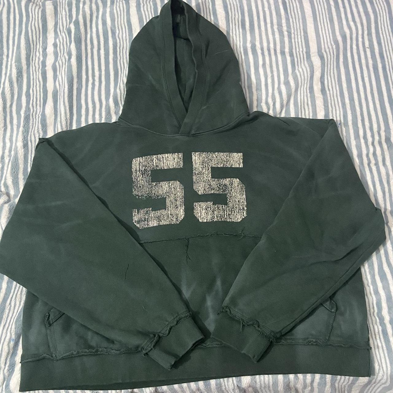 Green 55 hoodie gv gallery Brand new/never worn #hoodie - Depop