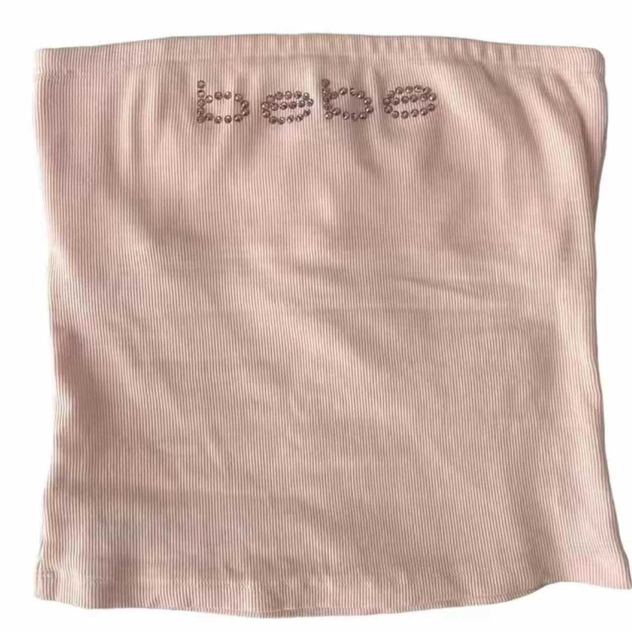 Bebe top, bebe, tube top, bebe tube top, hot pink... - Depop