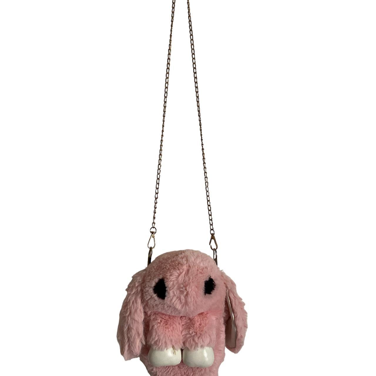 Pink bunny bag with chain - perfect for carrying... - Depop