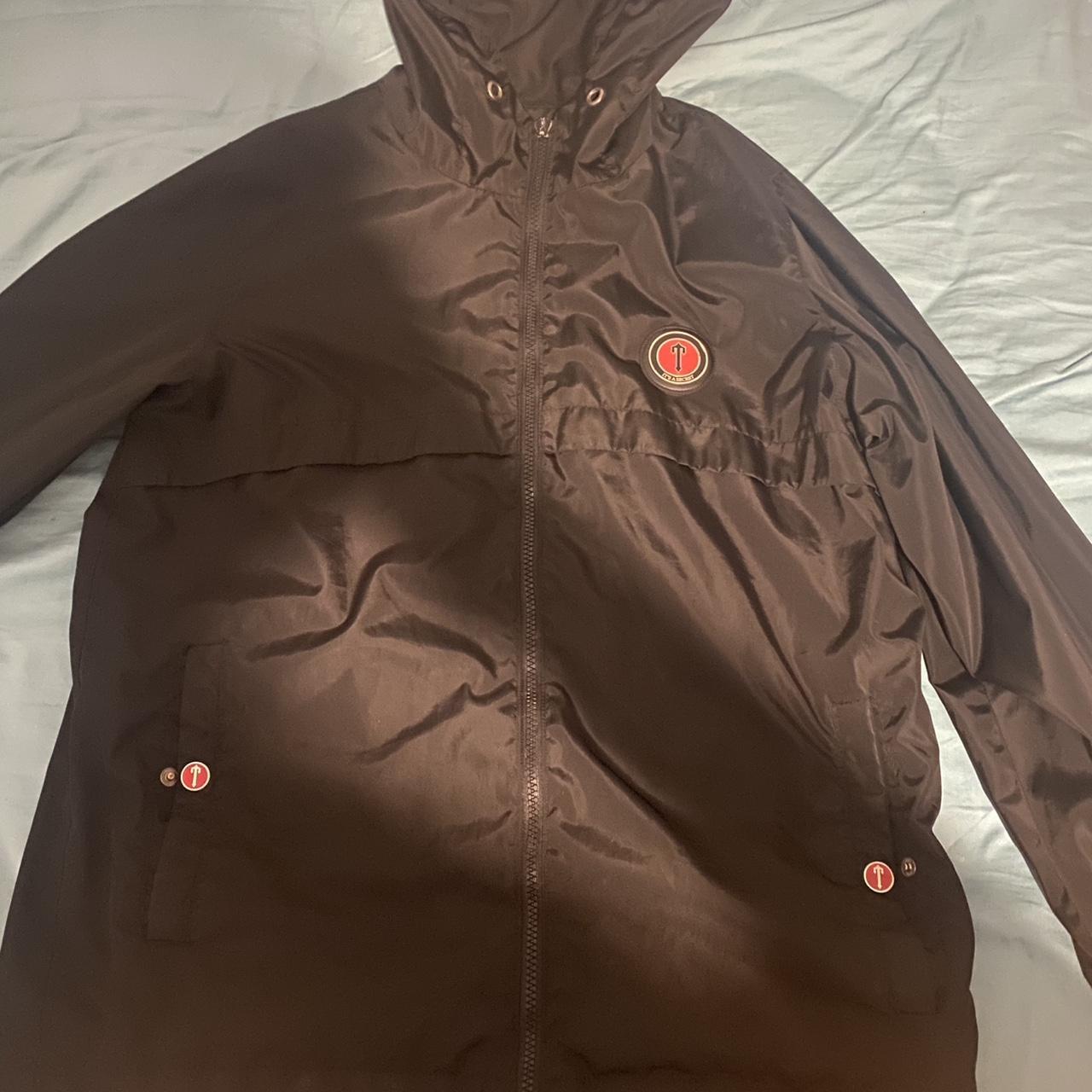 Black and red trapstar windbreaker #jackets - Depop