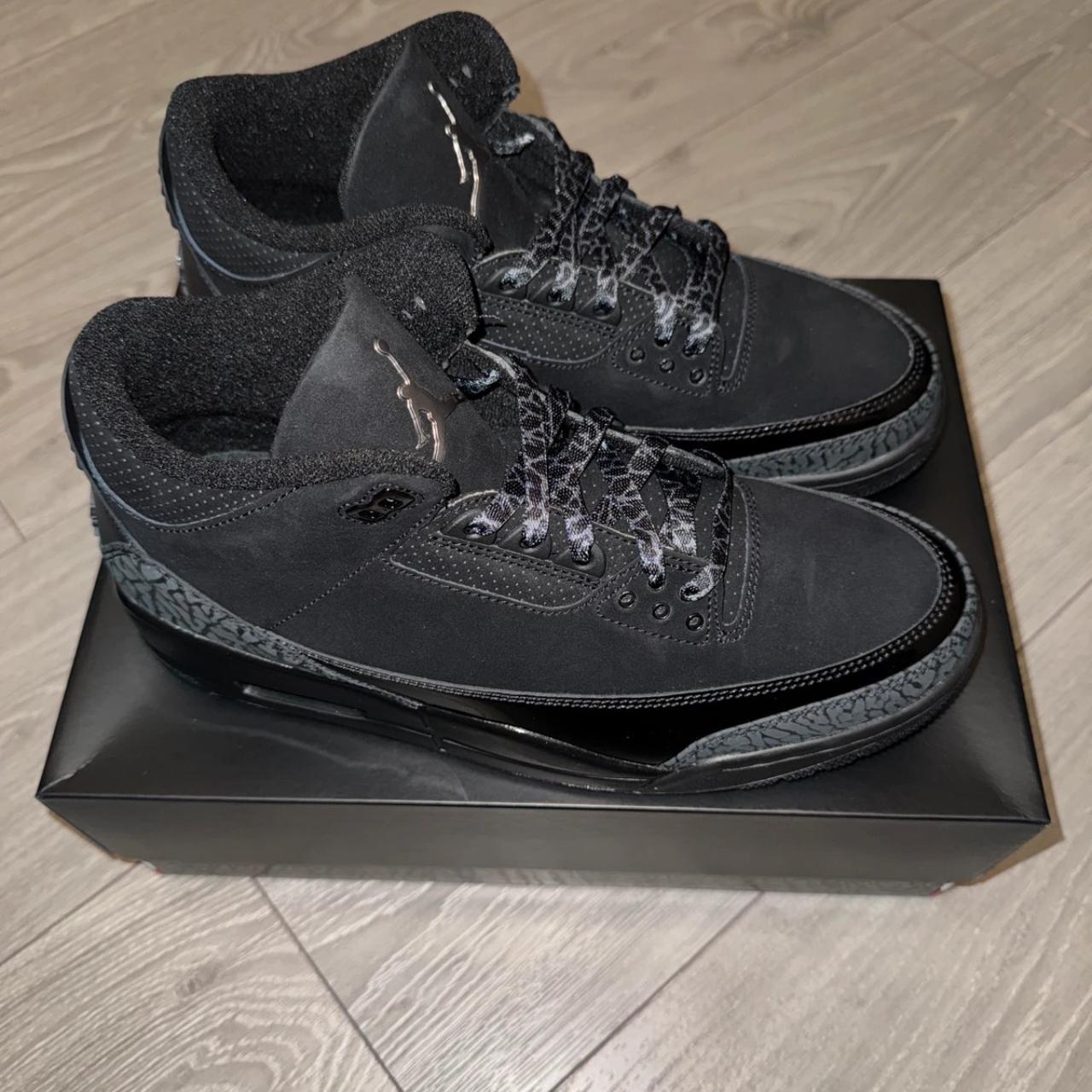 Jordan 3s Mids Black Cats Size 9Uk #nike... | Depop