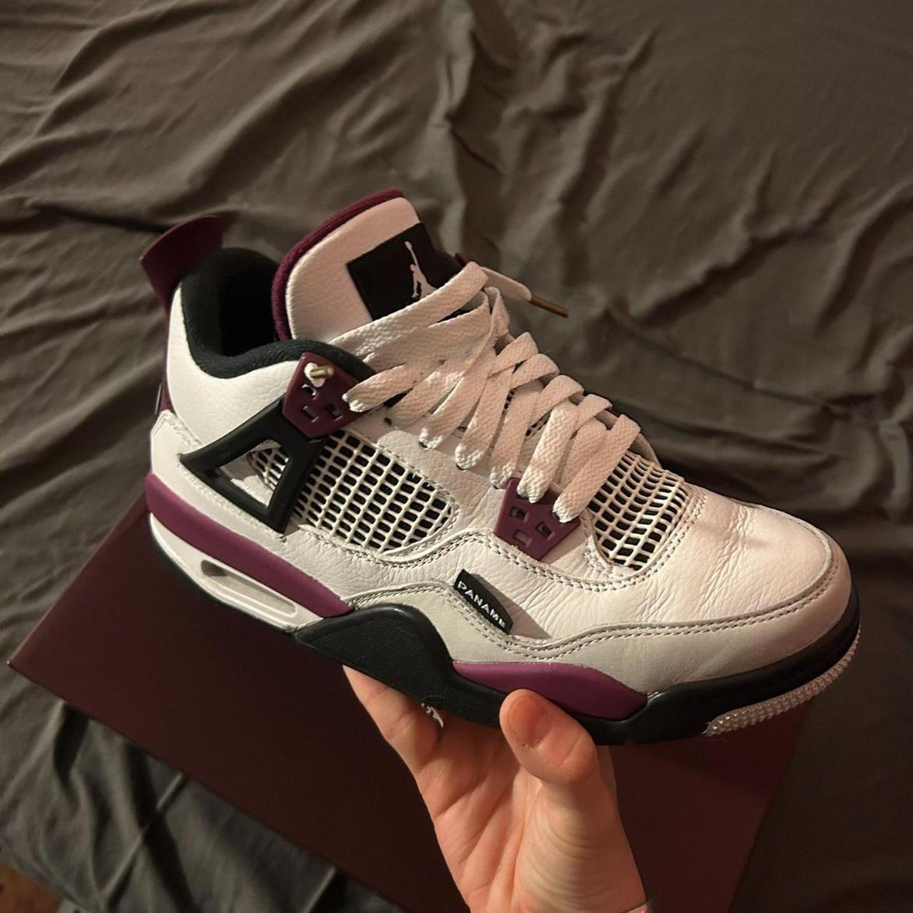 PSG jordan 4 size 6.5Y/ 8W lightly used w box - Depop