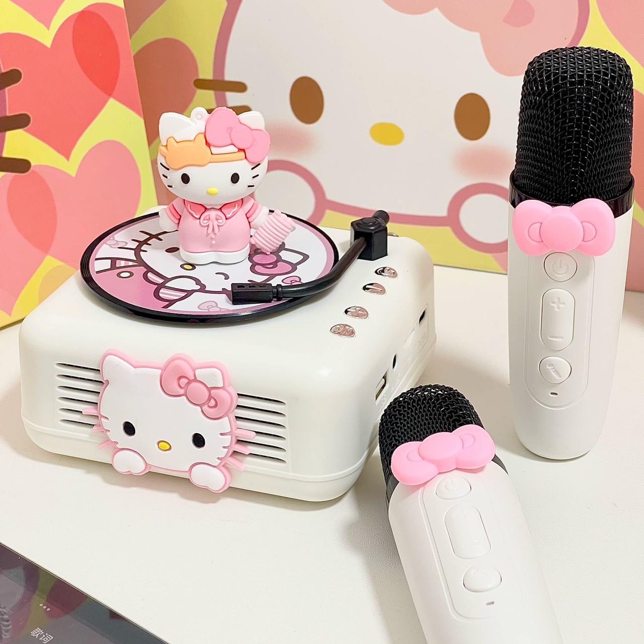 Hello Kitty karaoke set with microphone and record... | Depop