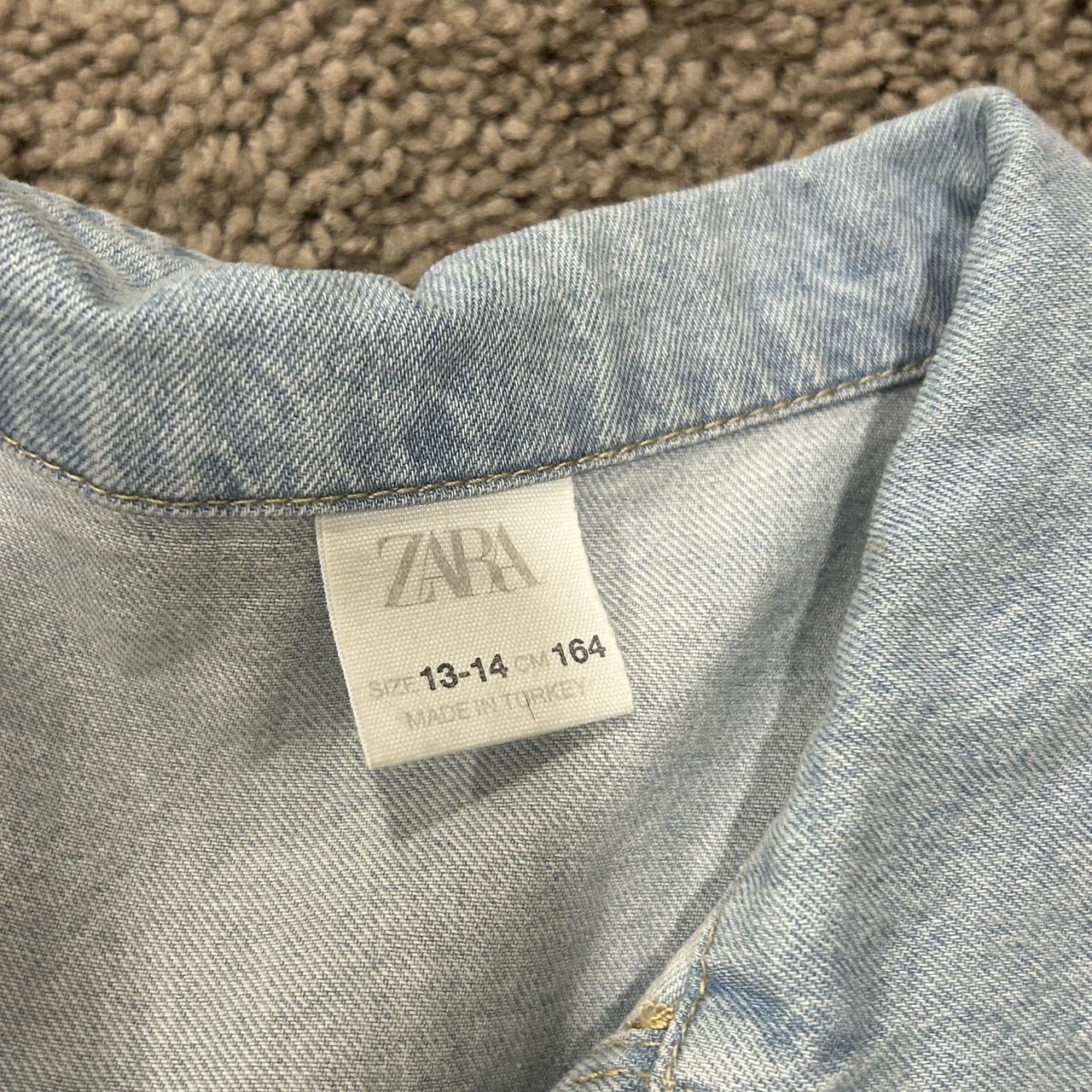 Short Denim dress 13/14 kids size from Zara ! Very... - Depop