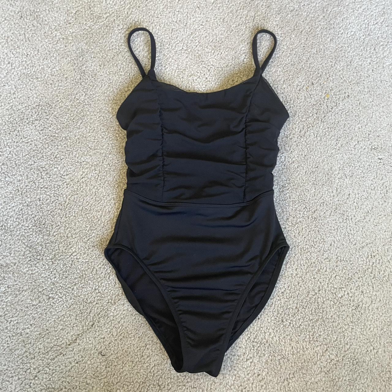 Bloch High Cut Dance Leotard with Mesh ruffle... | Depop