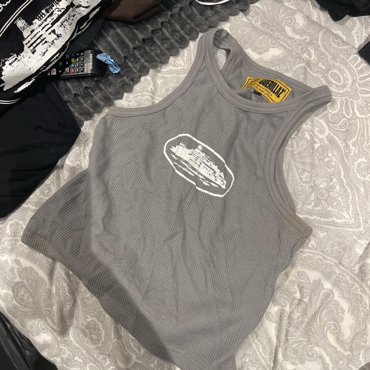 Corteiz crop top - grey Worn literally once... - Depop