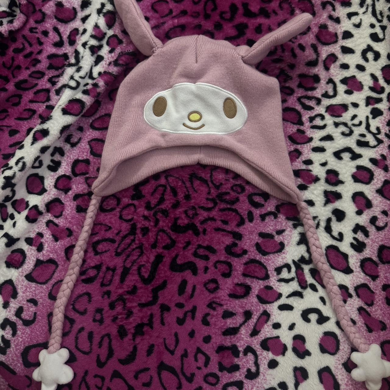 My melody string beanie hat #kawaii #sanrio... | Depop