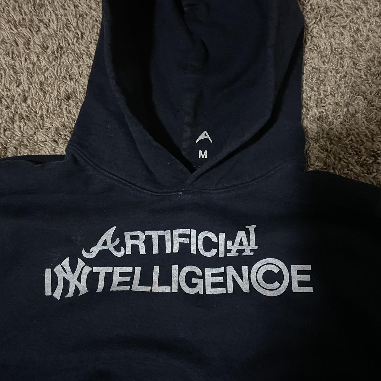 Artificialfever artificial intelligence navy boxy... - Depop