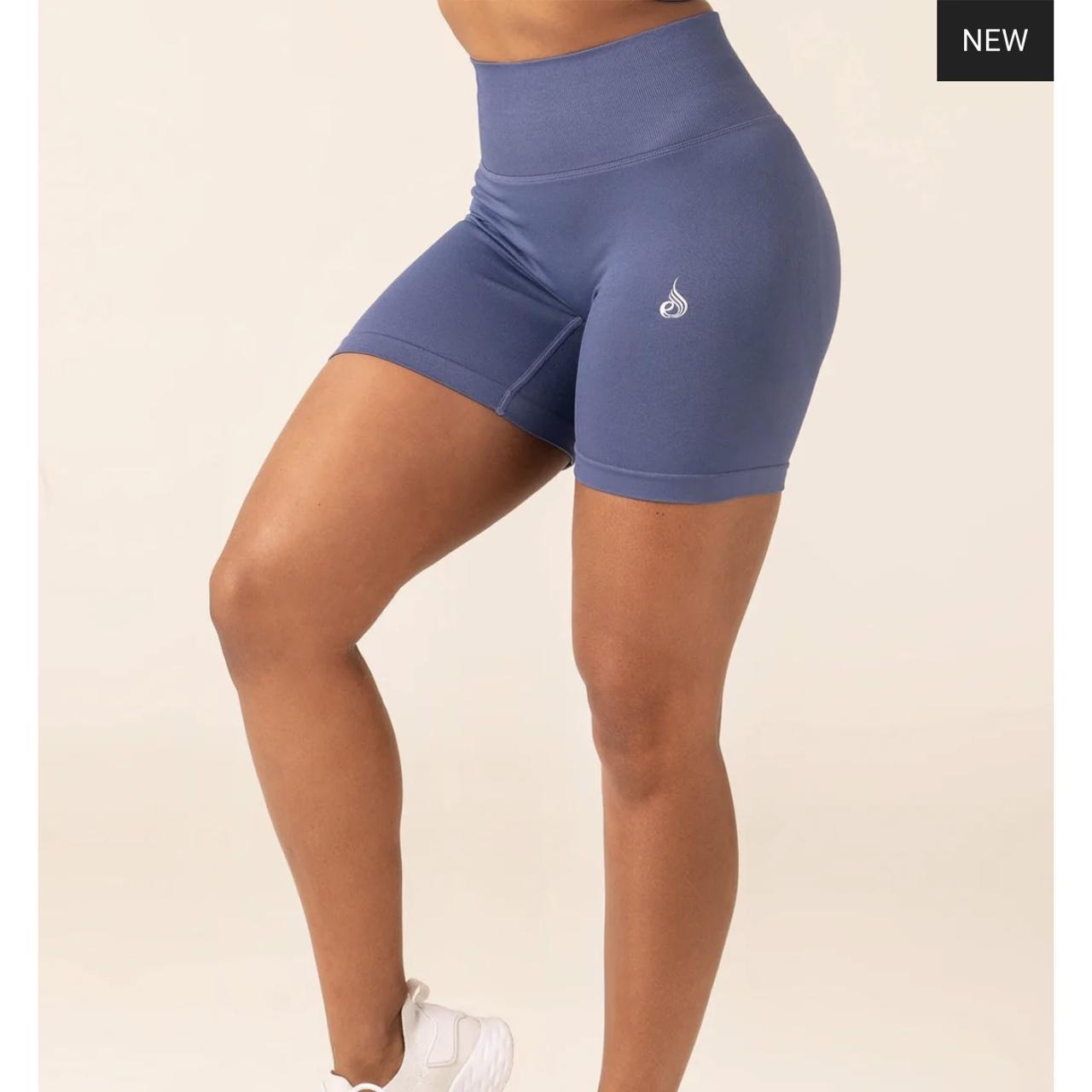 RYDERWEAR LIFT BBL SCRUNCH SEAMLESS SHORTS DENIM... - Depop
