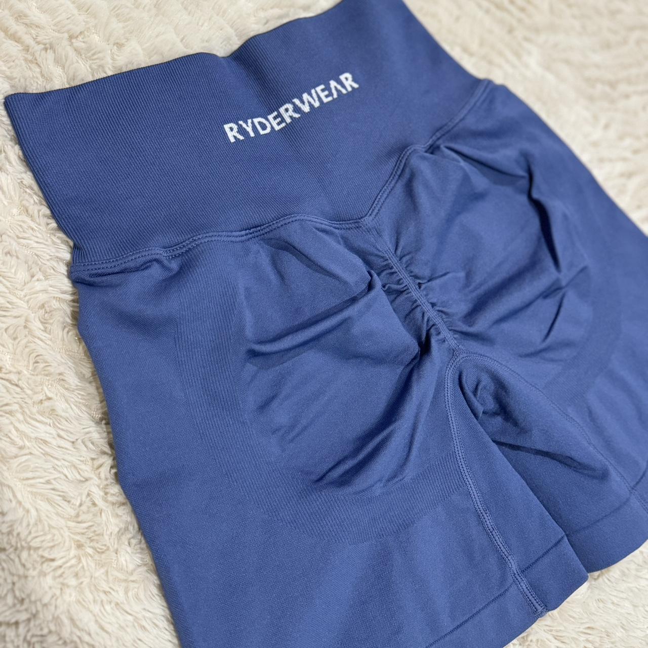 RYDERWEAR LIFT BBL SCRUNCH SEAMLESS SHORTS DENIM... - Depop