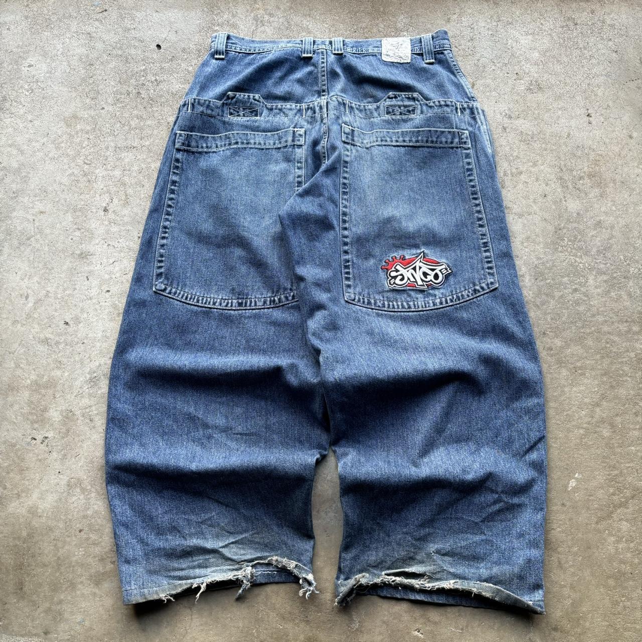 Jnco jeans quad pocket embroidered spell out • 8/10... | Depop