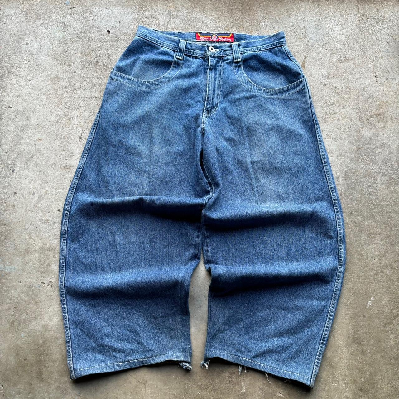 Jnco jeans quad pocket embroidered spell out • 8/10... | Depop