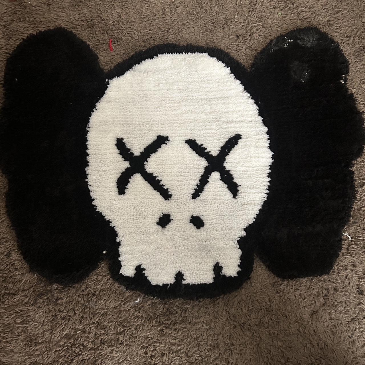 Black and white KAWS rug #Kaws #Rug Damaged a little... - Depop