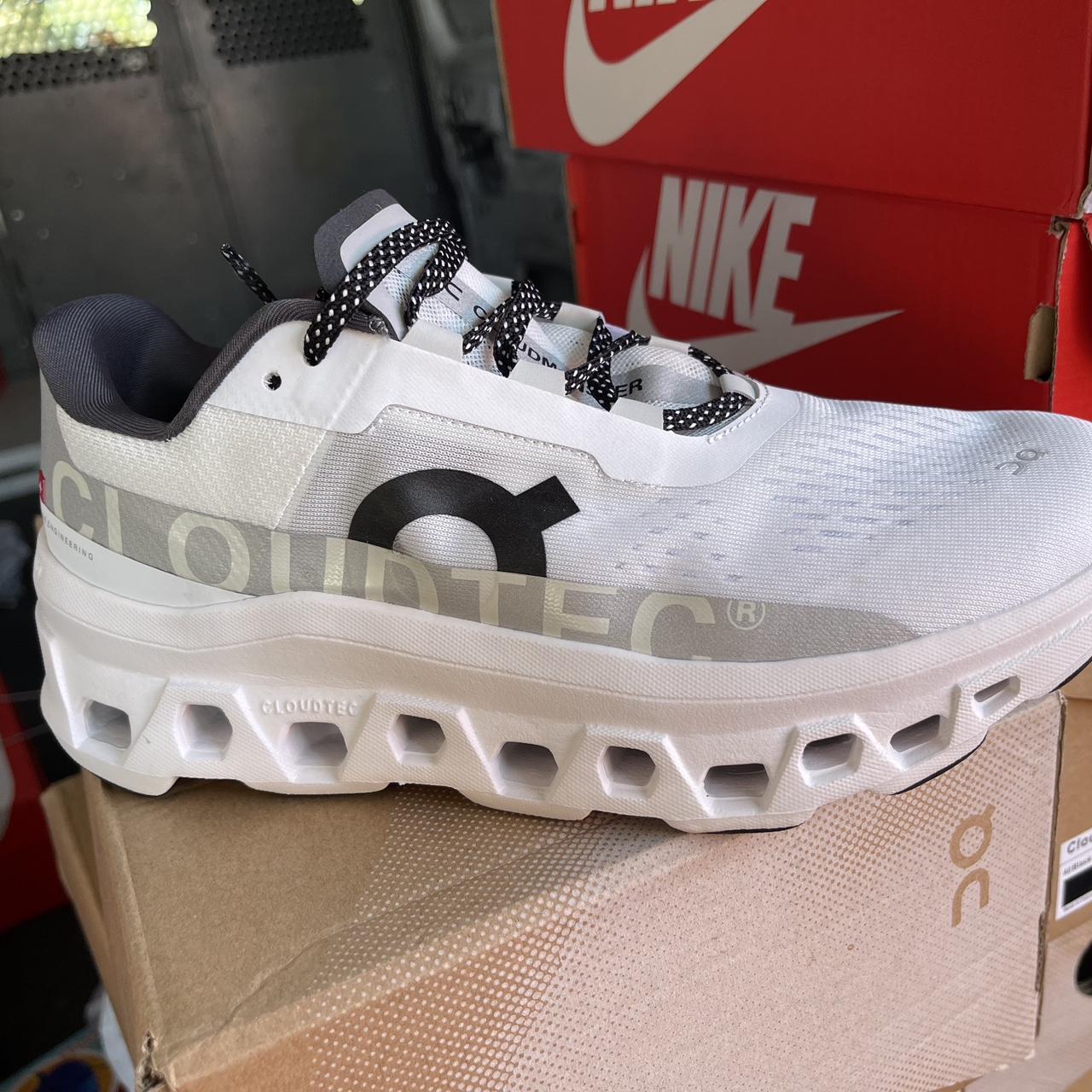 On Running Cloudswift white and grey trainers - Depop