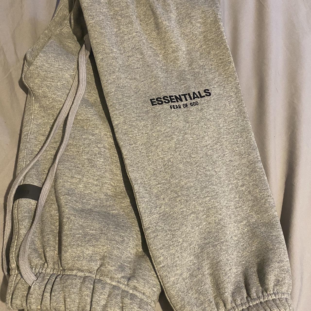 Grey essentials sweat pants Size small Brand new,... - Depop