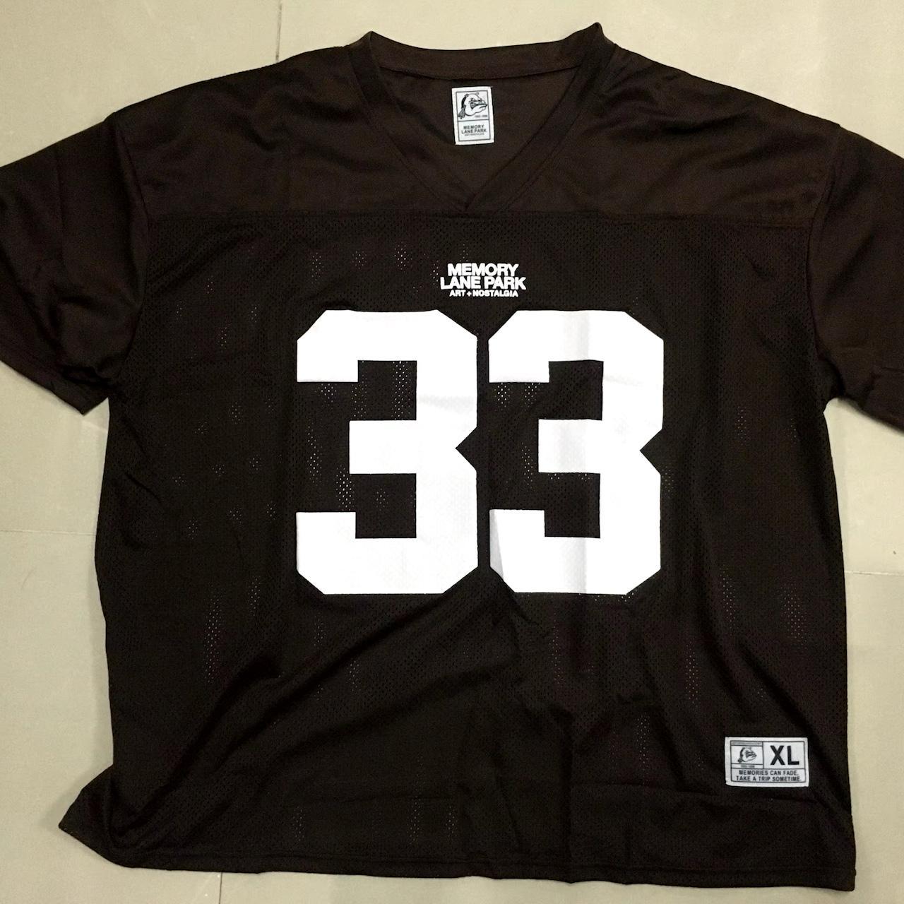 Brown and white memory lane park jersey... | Depop
