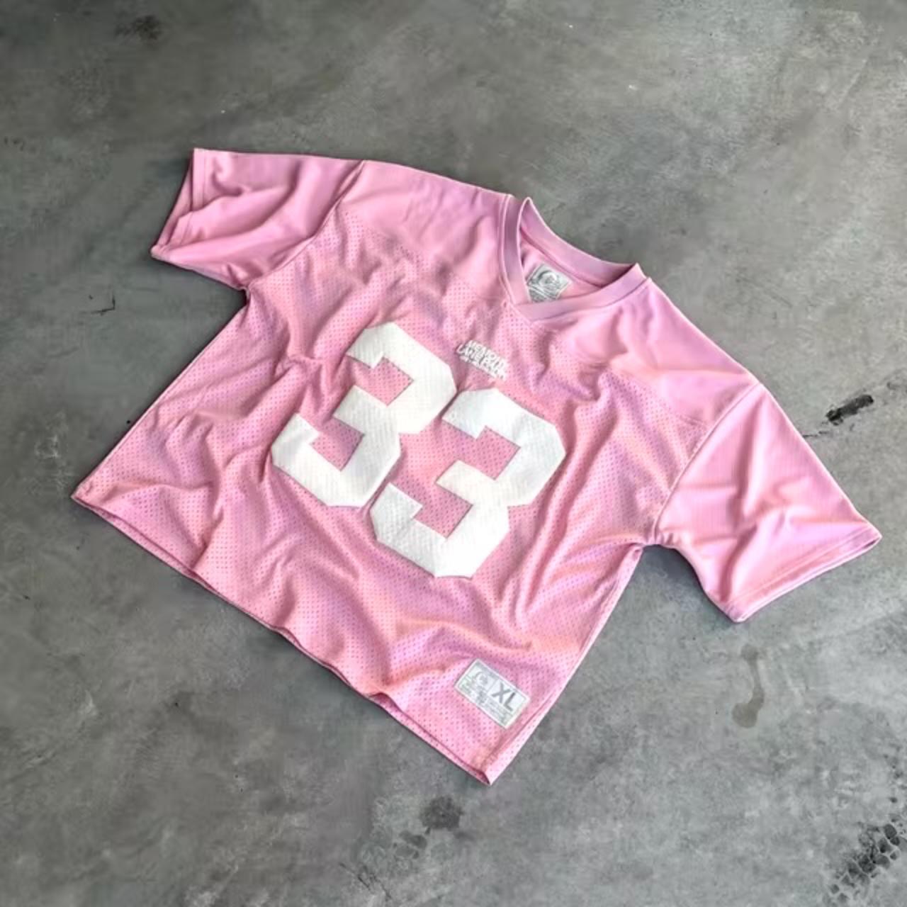 Pink and white memory lane park jersey... - Depop