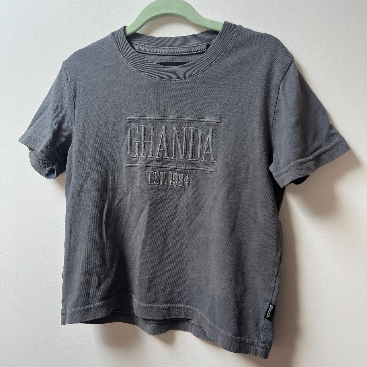Ghanda faded logo tee 🏷️ size 1-2 - Depop