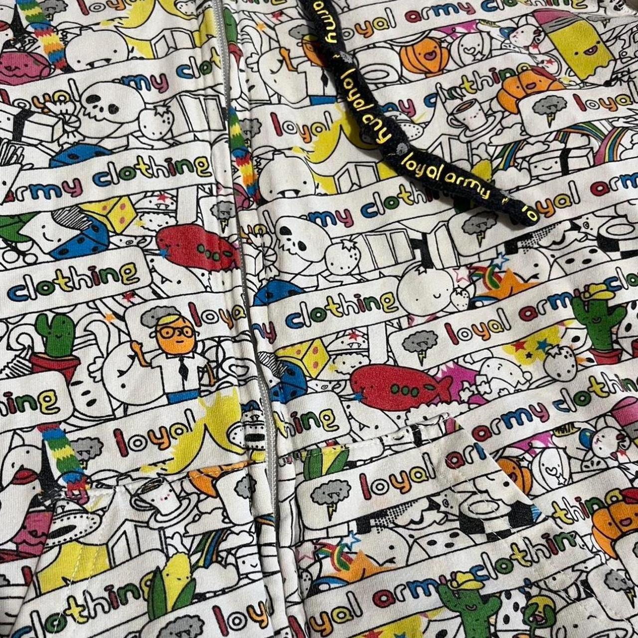 Super swag 2010s all over print zip up hoodie by... - Depop