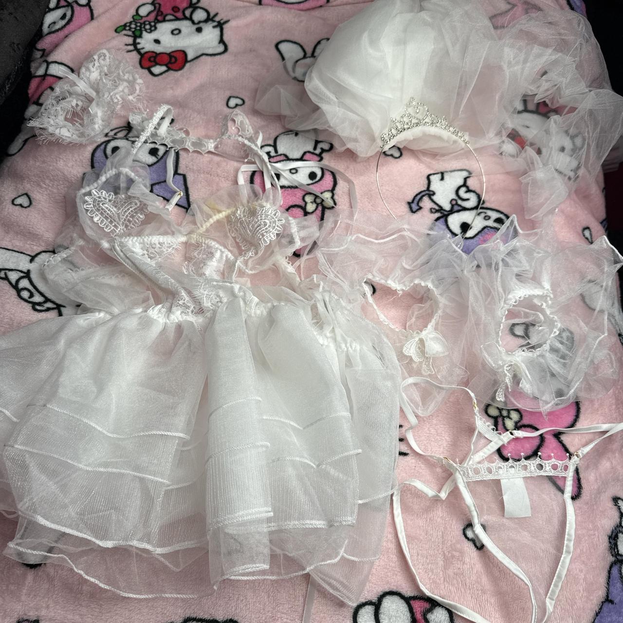 w0llip wollip onlyfans #onlyfans white bridal... | Depop