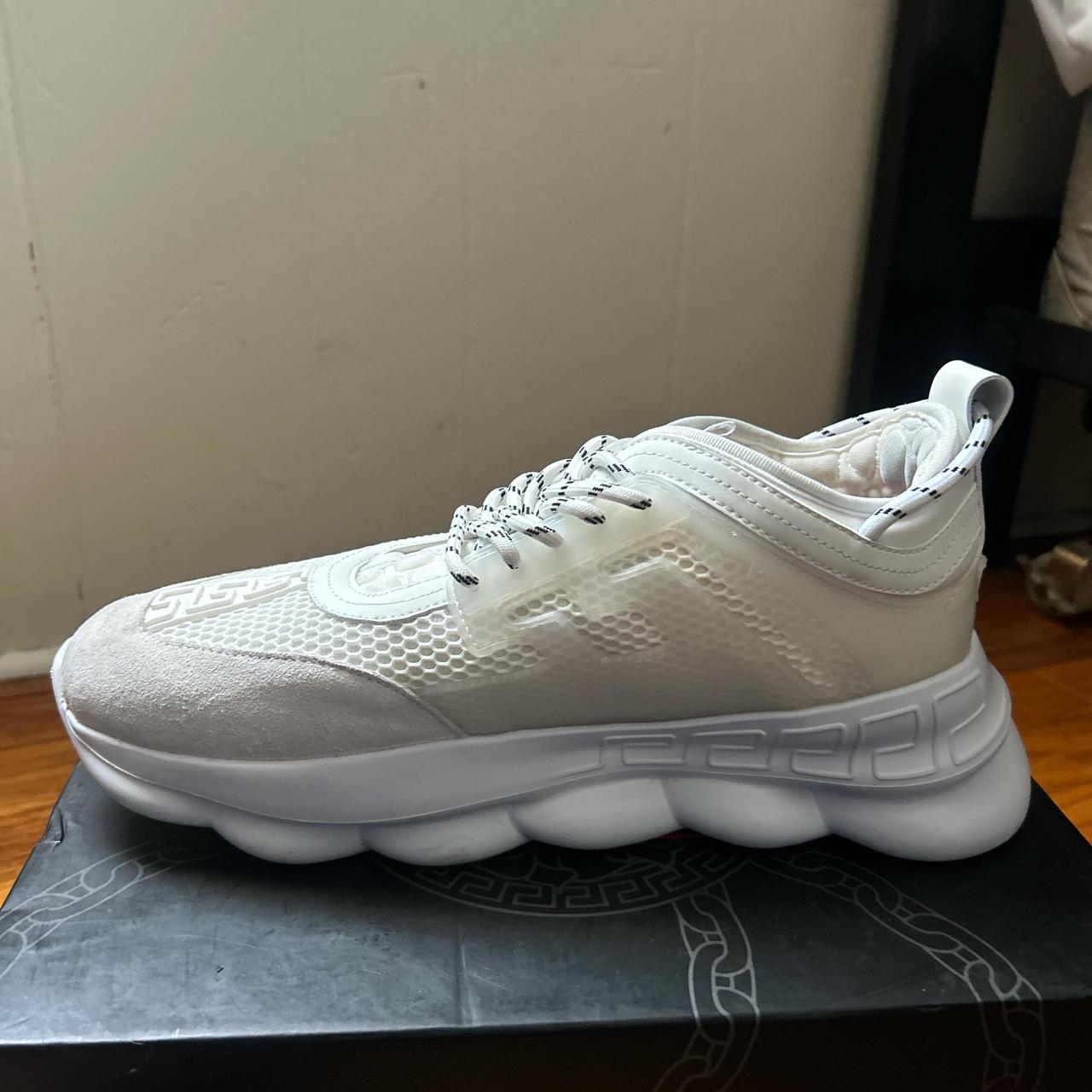 all white versace chain reactions | Depop