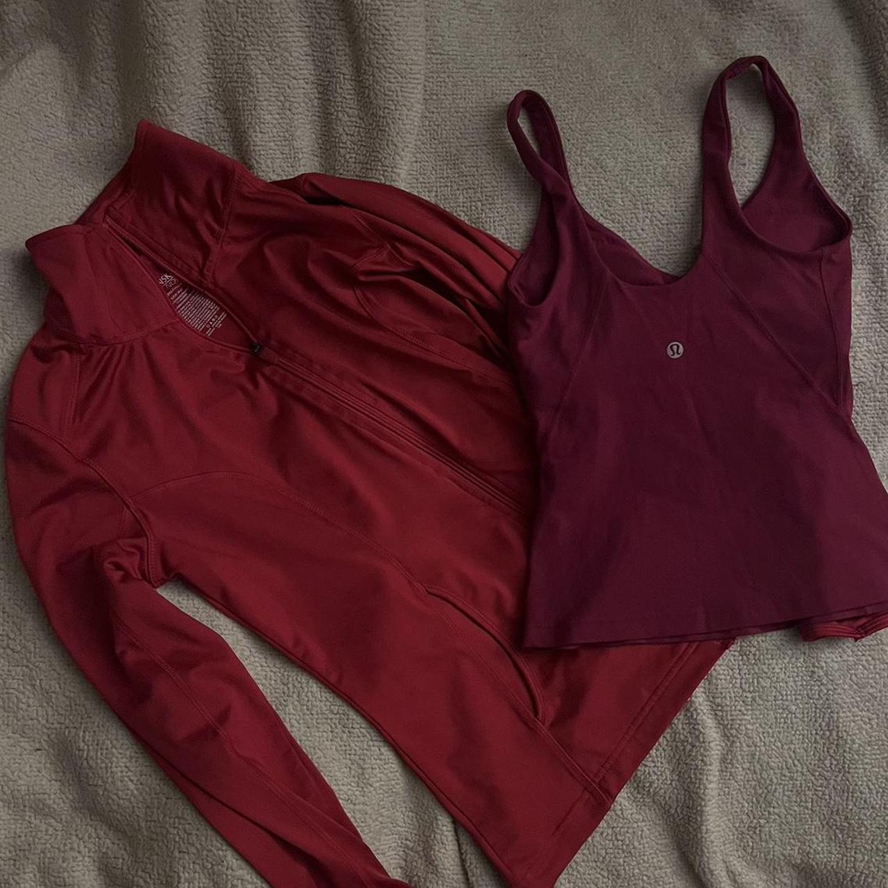 lululemon align tank & cute magenta define jacket... - Depop