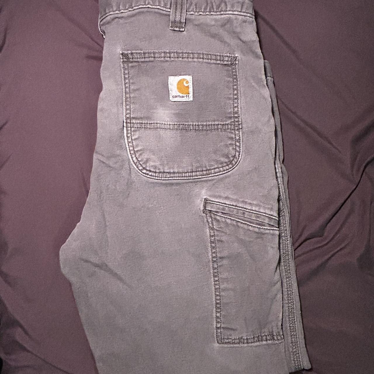 Grey Carhartt relaxed fit Size W-36 L-30 Cons:... - Depop