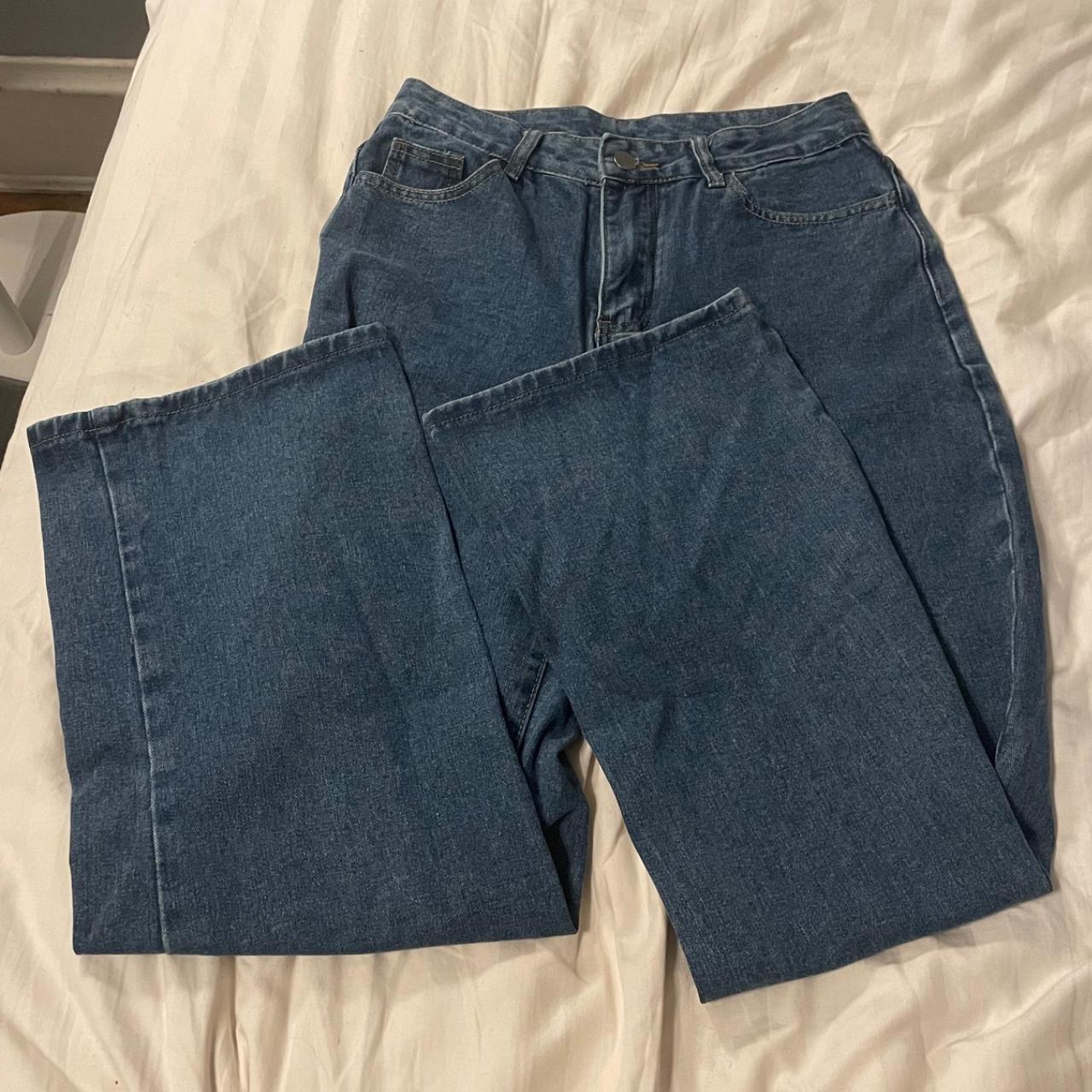 medium SHEIN medium wash jeans - Depop