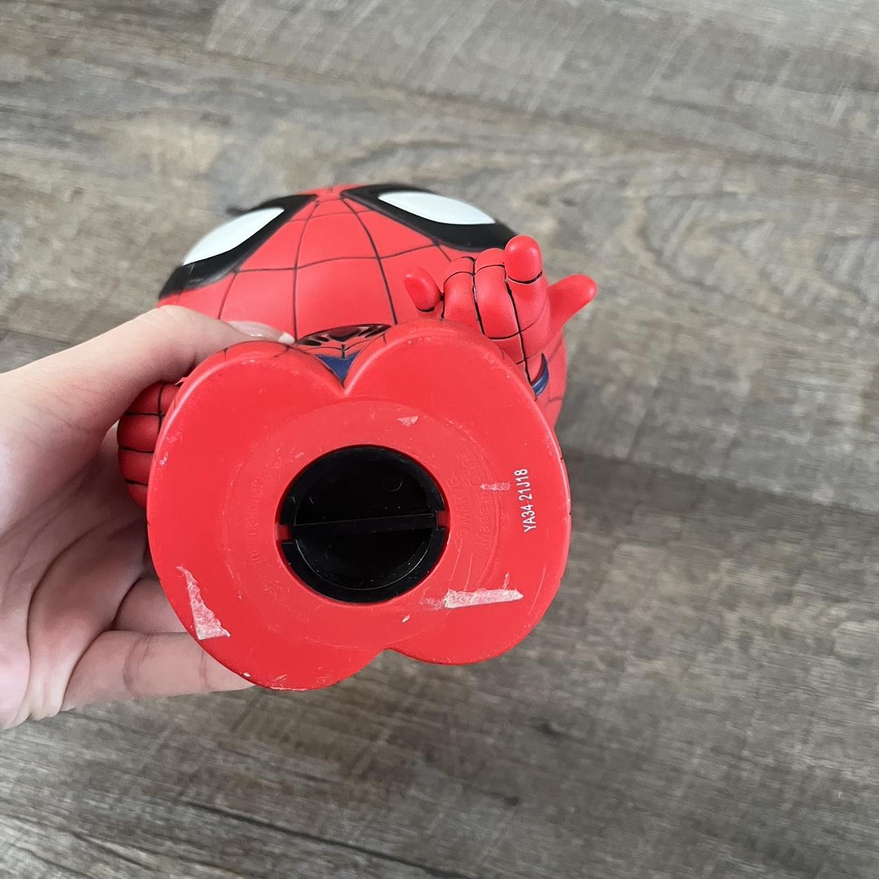 Red and blue Spider-Man money bank #Marvel... - Depop