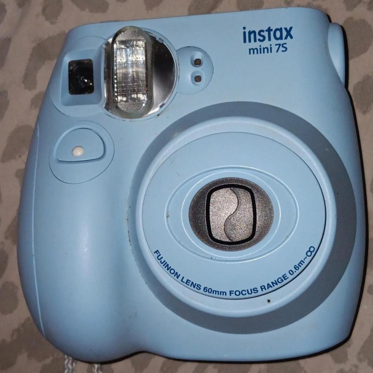 A baby blue Polaroid Film instax mini 75 camera,... - Depop