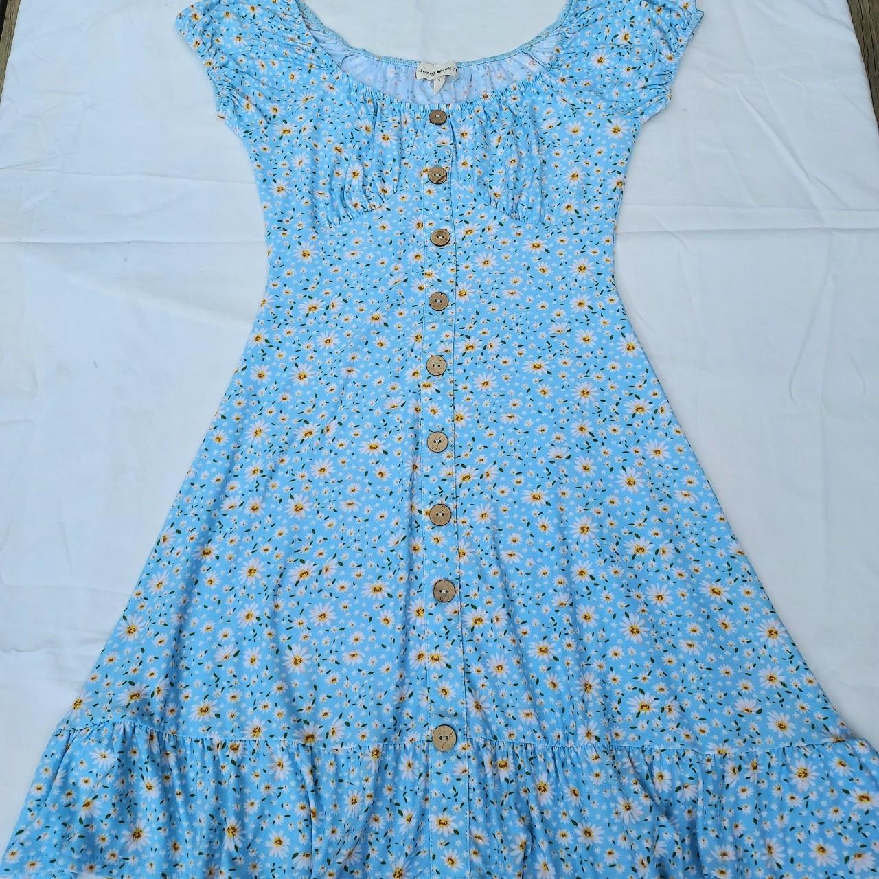 Floral coquette cottagecore sundress. Never worn.... - Depop