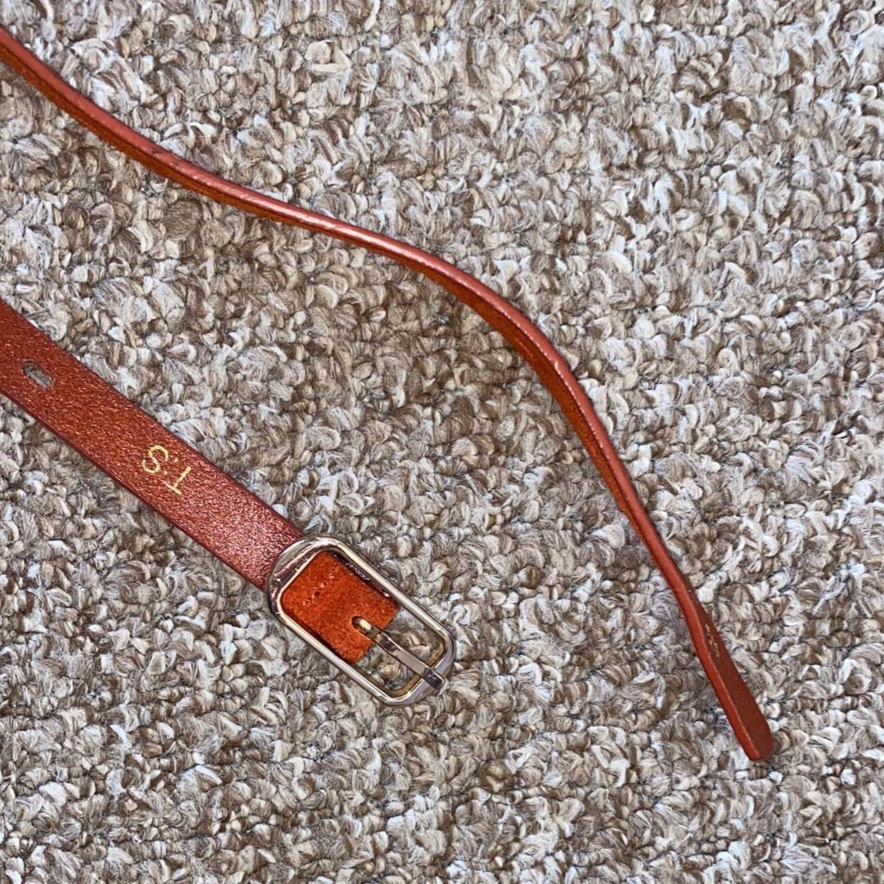 Burnt orange genuine leather belt, bought in Italy.... - Depop