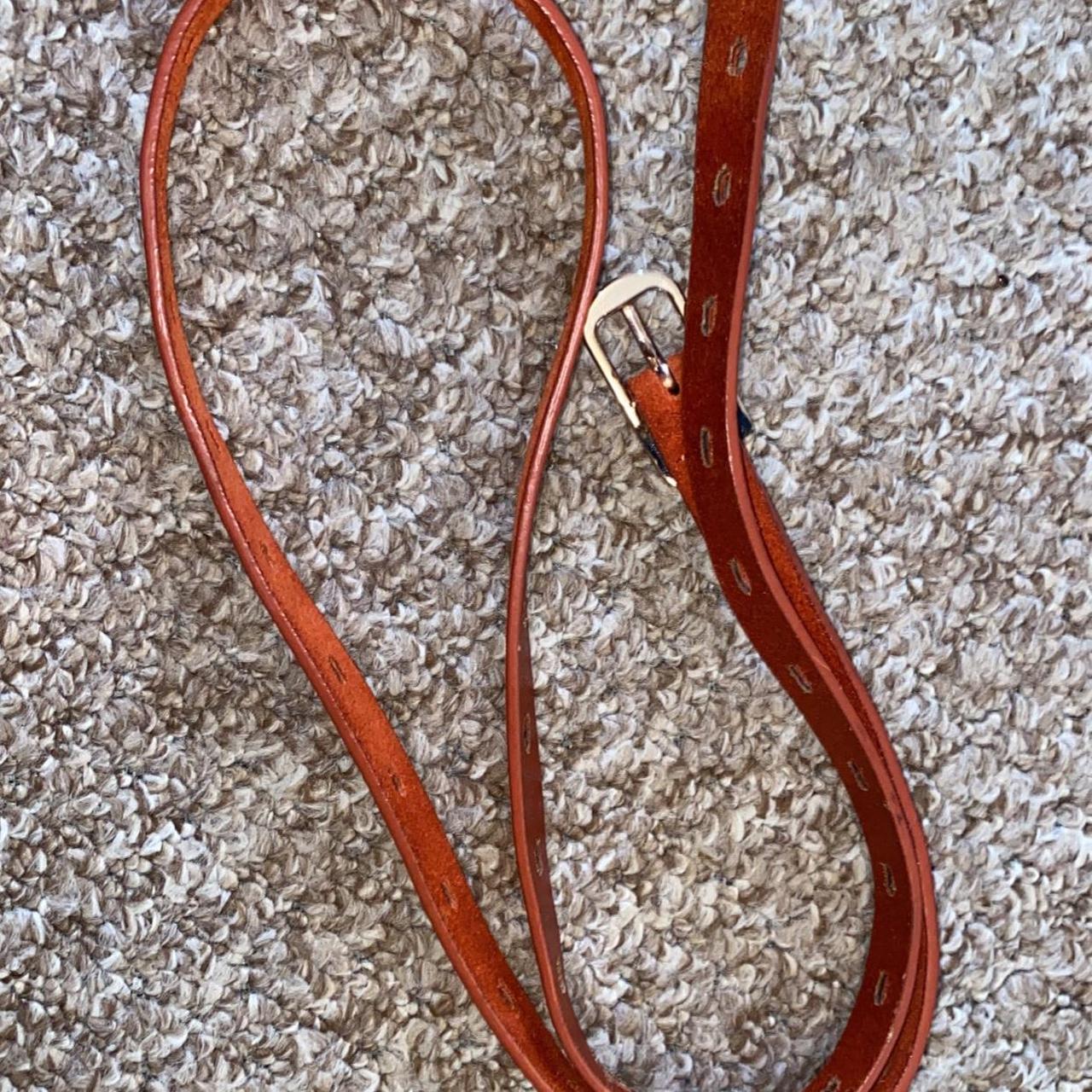 Burnt orange genuine leather belt, bought in Italy.... - Depop