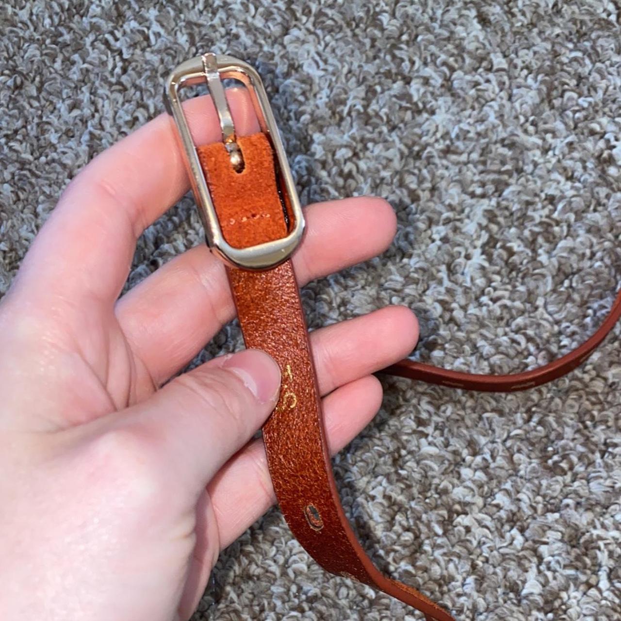 Burnt orange genuine leather belt, bought in Italy.... - Depop
