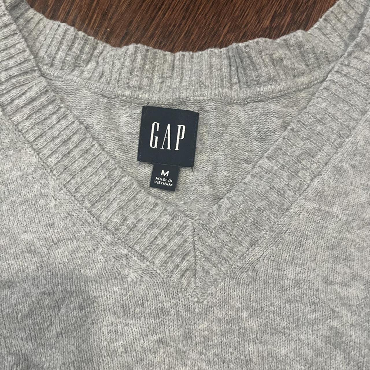 V-neck grey gap sweater Perfect condition Size... - Depop