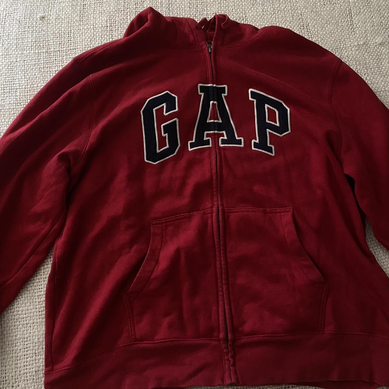 Gap red zip up worn few times - Depop