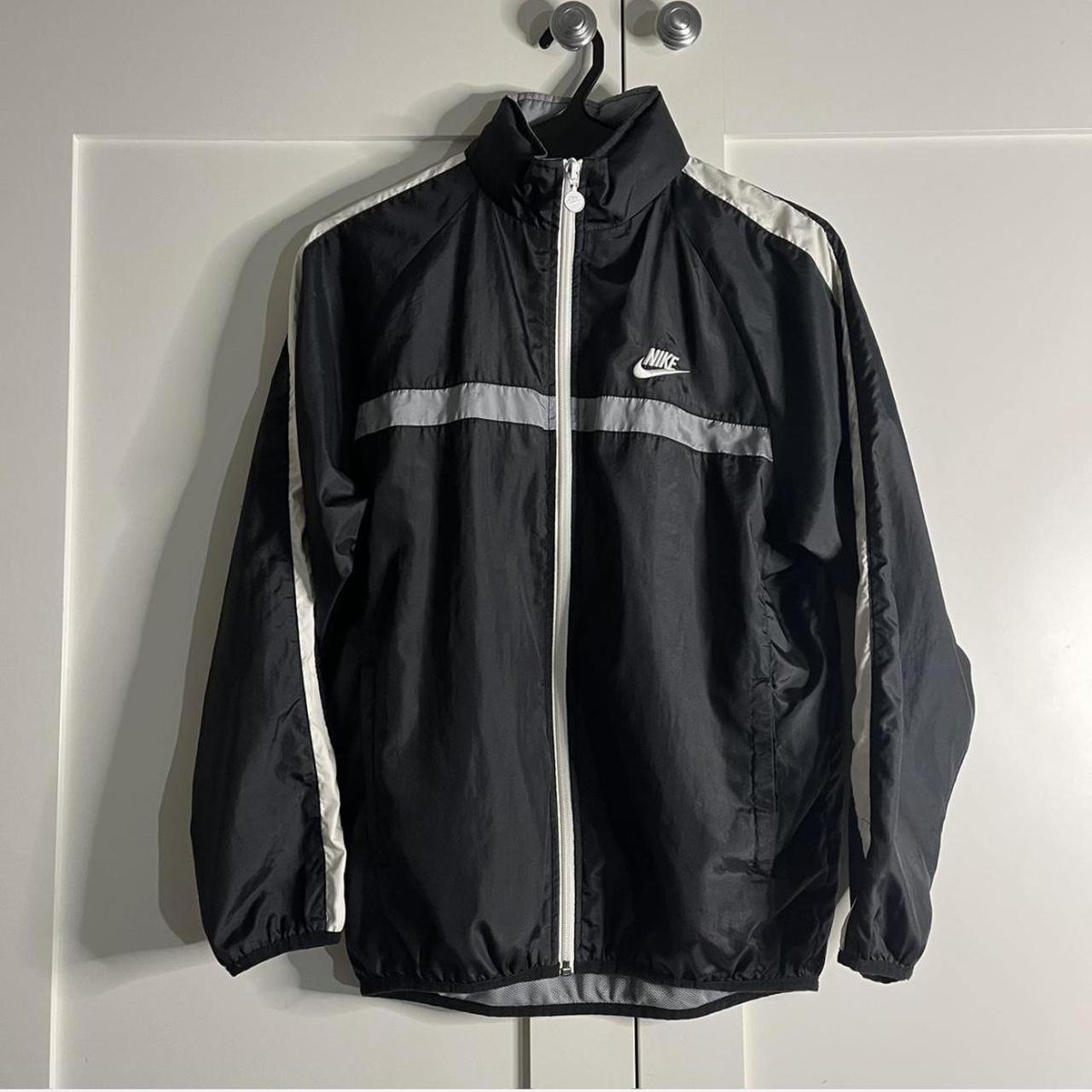 Vintage black Nike track jacket size xxs-xs Very... - Depop