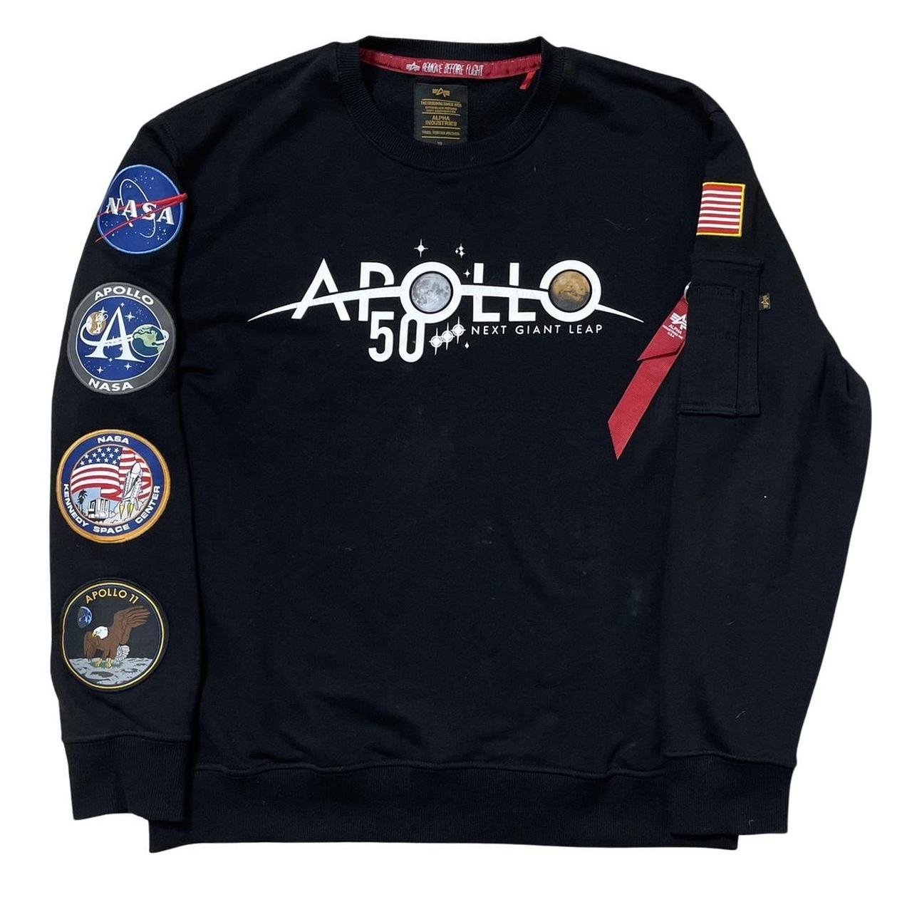 ALPHA INDUSTRIES APOLLO 50 SWEATSHIRT REMOVE BEFORE... - Depop