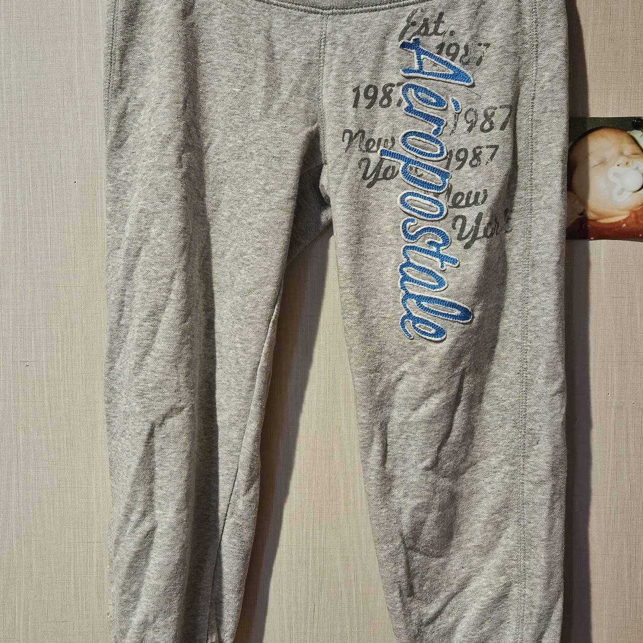 aeropostale grey sweats capris xs cuffed dm for... | Depop