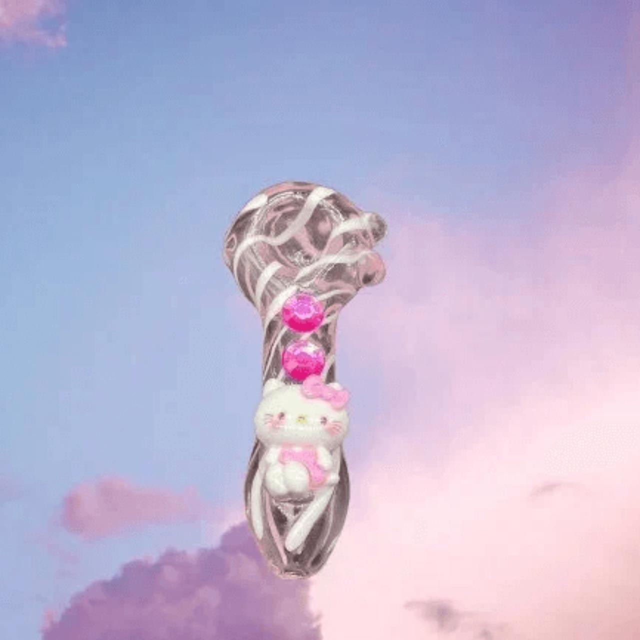 Cute Kitty Glass Pipe - 4 Inch Pipe - Kawaii Style -... - Depop